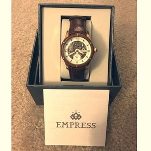 Empress | Accessories | Empress Victoria Automatic Wood Bezel Watch ...